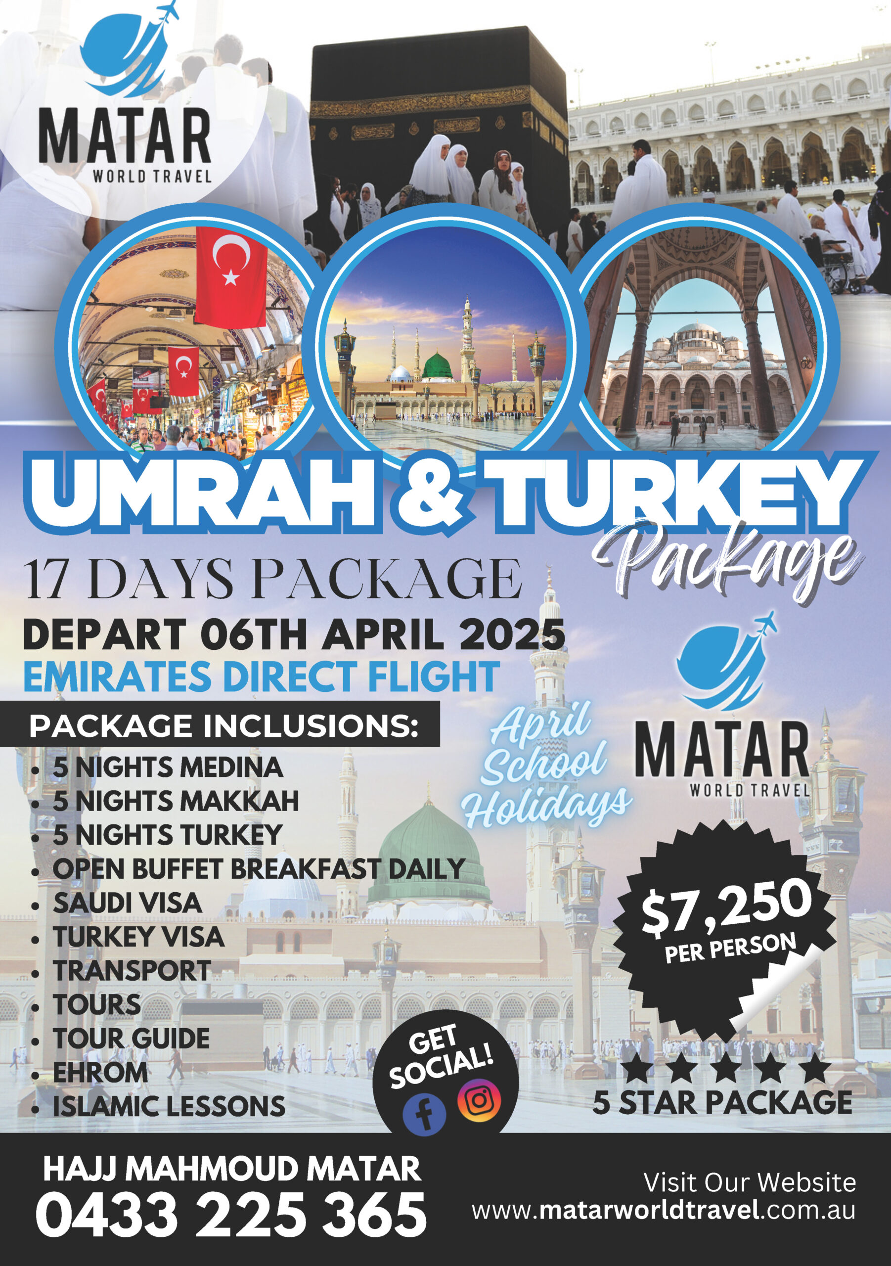 APRIL Package Umrah Turkey - Matar Travel World